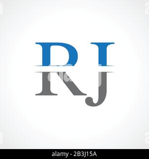 letter rj text symbol logo vector Stock Vector Image & Art - Alamy