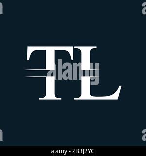 Initial TL letter linked logo vector template. Swoosh letter TL logo ...