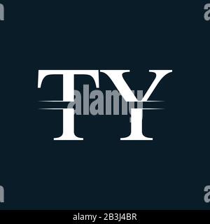 Initial Letter TY Logo Design Vector Template. Linked Typography TY ...