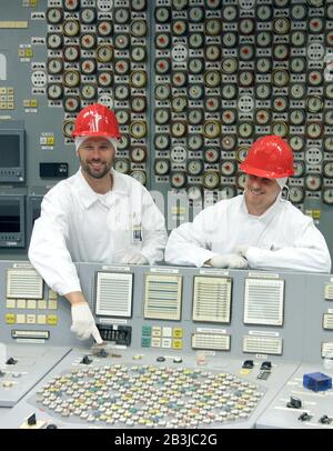 Visaginas, Lithuania. 07th Nov, 2019. Visitors stand in the central ...