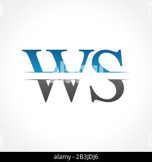 WS Letter Logo Design. Initial letters WS gaming's logo icon for ...