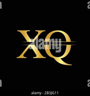 xq x q alphabet letter logo icon combination design with rainbow color ...