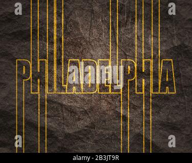 Philadelphia city name Stock Photo - Alamy