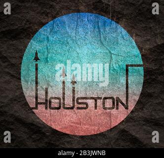 houston. Typography text banner word houston design Stock Photo - Alamy