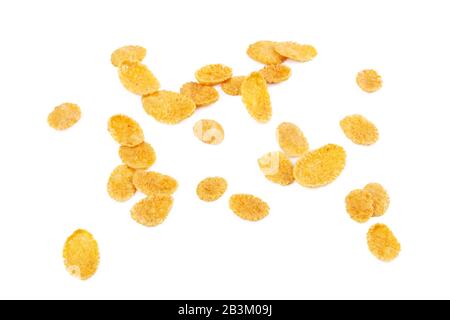 Corn flakes assortment isolated on white background Stock Photo - Alamy