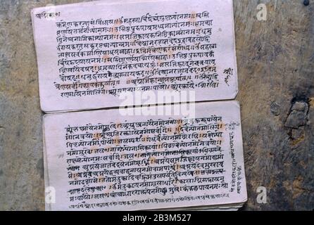 Vedas. Indian Hindu Scripture Stock Photo - Alamy