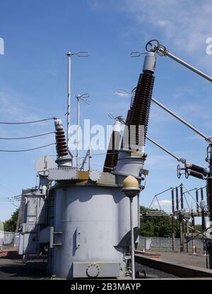 Electricty sub station Stock Photo - Alamy