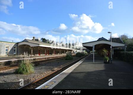 Overview of Torquay Railway Station, Torquay, Devon, England, UK Stock ...