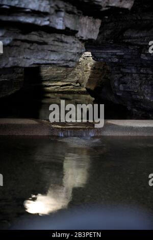Spring water filled Jack Daniel Cave where the limestone filtered ...