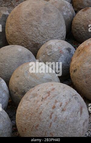Ancient canon balls made of rock Stock Photo - Alamy