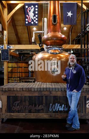 Traditional cooper stills inside of Leiper's Fork Distillery.Franklin ...