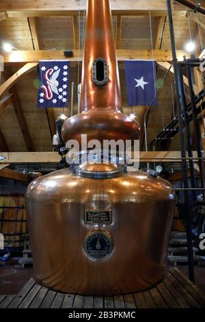Traditional cooper stills inside of Leiper's Fork Distillery.Franklin ...
