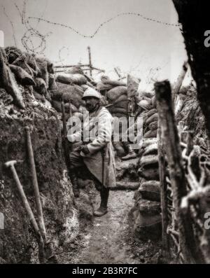 First World War trenches at Vimy ridge northern France Stock Photo - Alamy