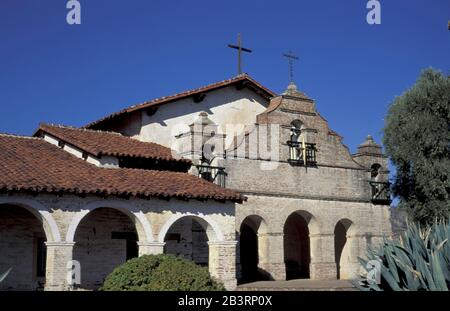 Jolon California USA, circa 1991: San Antonio de Padua mission, founded ...