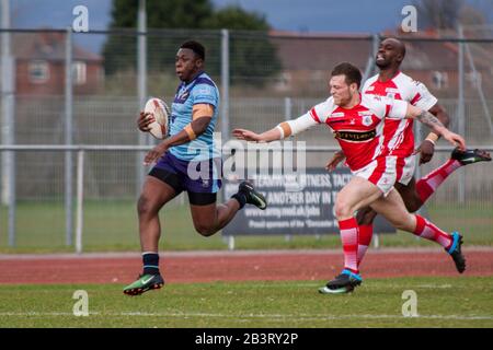 Mo Agoro of the All Golds in action against the South Wales Ironmen ...
