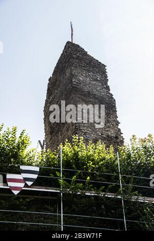 Isenburg castle ruins on the Iserkopf in the Westerwald Stock Photo - Alamy