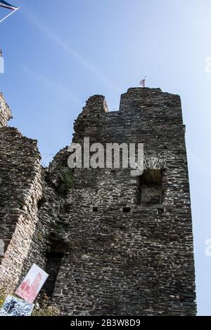 Isenburg castle ruins on the Iserkopf in the Westerwald Stock Photo - Alamy