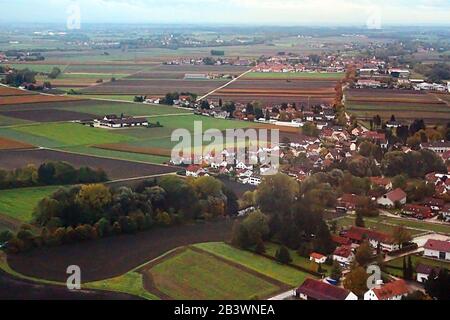 Countryside from the plane near Munich, Germany Stock Photo - Alamy