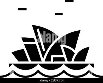 Sydney opers line icon, concept sign, outline vector illustration ...