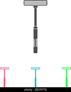 Shaving razor flat color icon. Vector illustration shaver on white ...