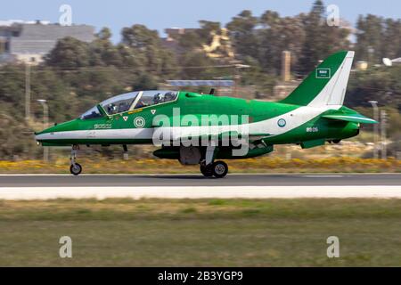 The Saudi Hawks aerobatic display team of the Royal Saudi Air Force ...