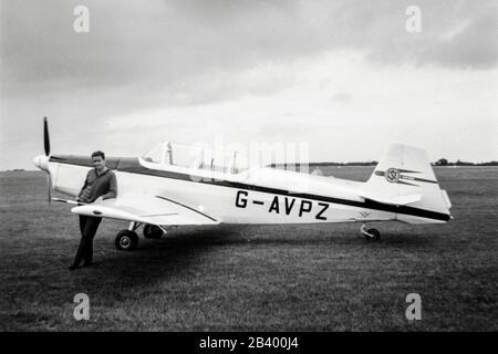 Aerobatics champion Neil Williams in Stampe Redhill Surrey England ...