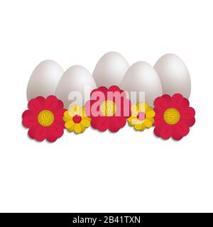 Template for Easter greeting card. Blank card with an envelope and ...