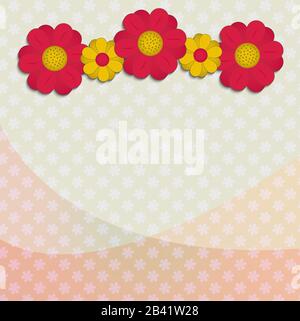 Happy Easter Greeting Card With Flowers, Hearts Stock Photo - Alamy
