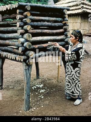 Ainu women in traditional Ainu dress Ainu are the aboriginal people of ...