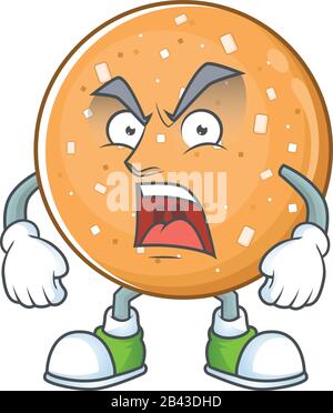 Angry face sweet cookies character cartoon Stock Vector Image & Art - Alamy