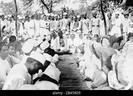 Mahatma Gandhi with social workers in Kheda district Gujarat India 1929 ...