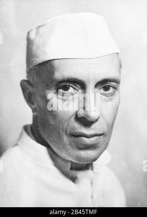 Jawaharlal Nehru. Portrait of the first prime minister of India ...