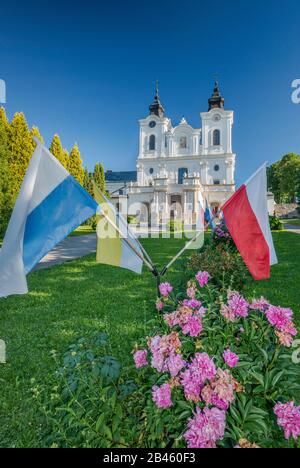 Catholic Marian Flag, flags of Vatican and Poland, Church of Saint John ...