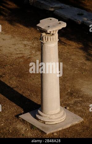 Greece, Athens. Acropolis. Stoa of Eumenes, built by order of Eumenes ...