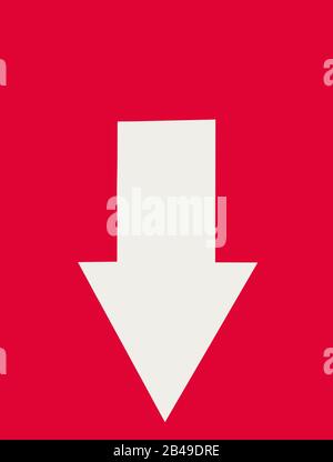 Red pointer marker on white background. Isolated 3D illustration Stock ...