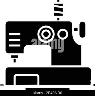 sewing machine glyph icon vector illustration Stock Vector Image & Art ...