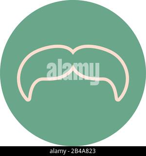 mustache vintage trend hipster block and line Stock Vector Image & Art ...