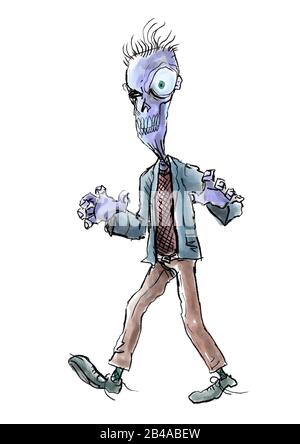 Creeping Zombie illustration Stock Photo - Alamy