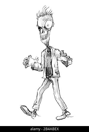 Creeping Zombie illustration Stock Photo - Alamy
