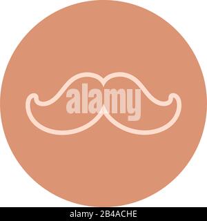mustache vintage trend hipster block and line Stock Vector Image & Art ...