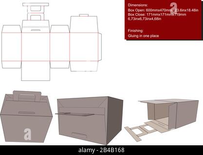 Carriers Box template die cut vector Stock Vector Image & Art - Alamy