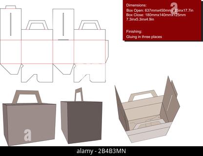 Carriers Box template die cut vector Stock Vector Image & Art - Alamy