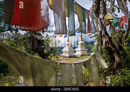 Bhutan, Punakha District, Talo, traditional wooden rammed earth house ...