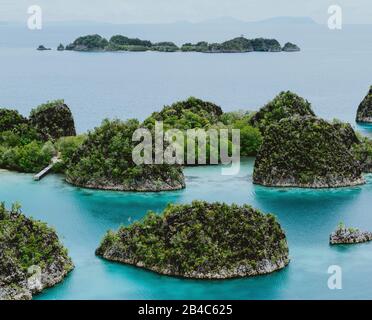 Painemo Island, Blue Lagoon, Raja Ampat, West Papua, Indonesia Stock ...