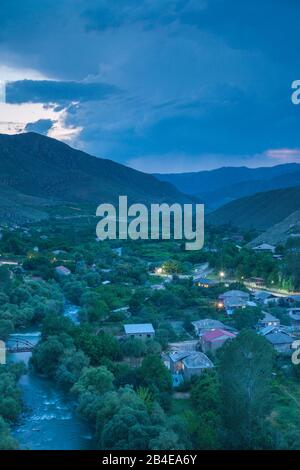 Armenia, Areni, high angle town view, dusk Stock Photo - Alamy