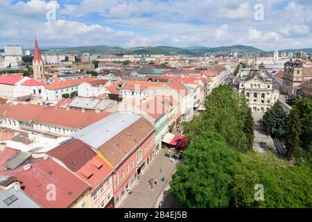 Kosice (Kaschau): view from St. Elisabeth's Cathedral roof to South in ...
