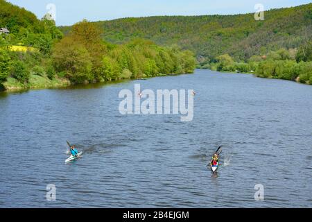 Beroun (Beraun) : canoe, canoeist at river Berounka in , Stredocesky ...