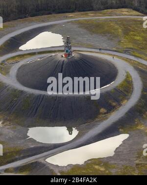 " Halde Rheinelbe" in Gelsenkirchen, Germany, 100 meters high slag heap ...