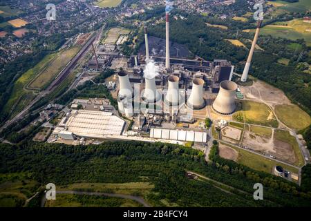 Aerial view, power plant Scholven, Ruhr Oel GmbH - BP Gelsenkirchen ...