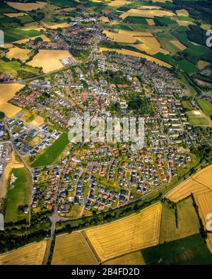 Aerial view of the district Bork in Selm in the Ruhr area in the ...